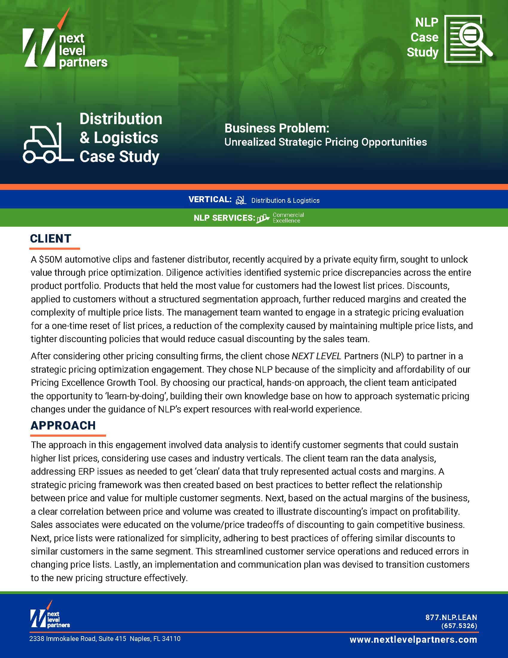 CASE STUDY: Unrealized Strategic Pricing Opportunities | Next Level Partners